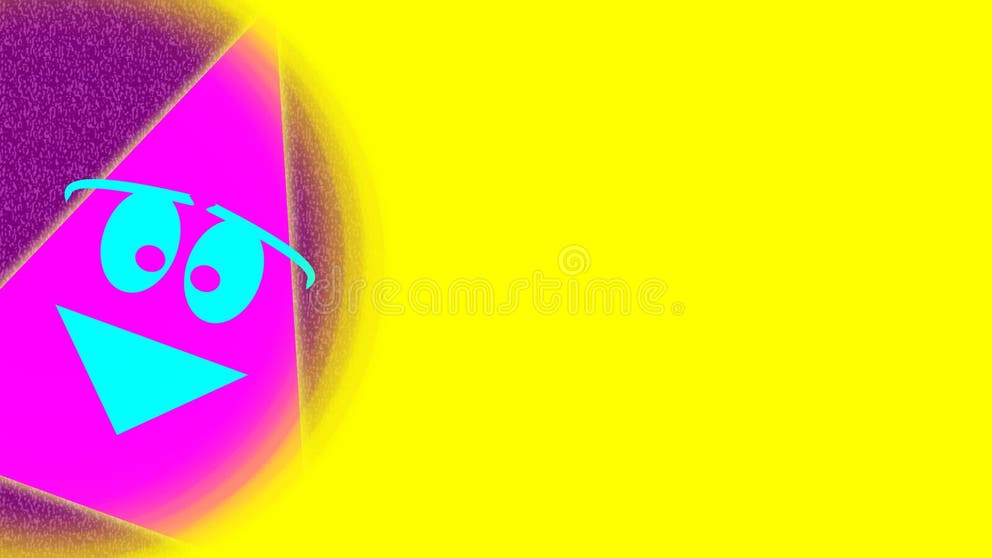 Smile Triangle Make You Happy Yellow Stock Illustration - Illustration ...