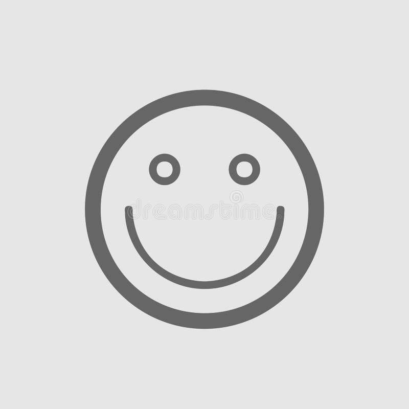 Smile Vector Icon. Emoticon Stock Vector - Illustration of flat, face ...