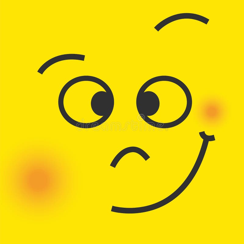 Smile Vector Icon. Happy Face Cartoon Style Stock Illustration ...