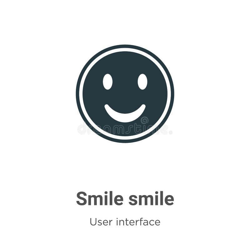 Smile Smile Vector Icon on White Background. Flat Vector Smile Smile ...