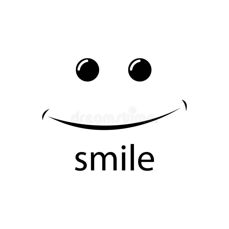 Smile stock vector. Illustration of symbol, smile, typography - 208451103