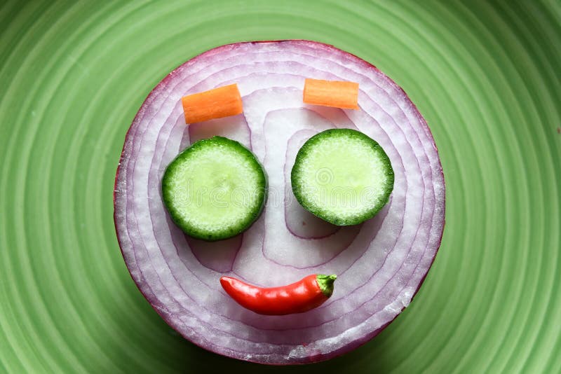 Smile vegetables face stock image. Image of face, dinner - 111889109