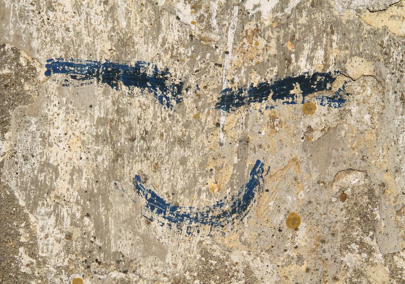 Smile on the wall stock image. Image of drawing, simple - 137522749