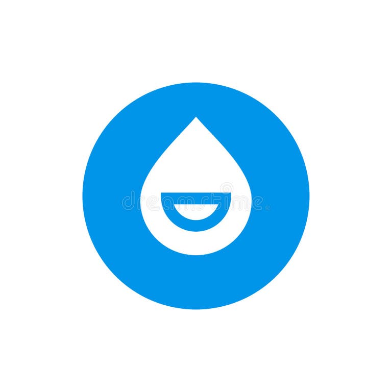 Smile Water Drop Logo Icon, Vector Illustration Stock Vector ...