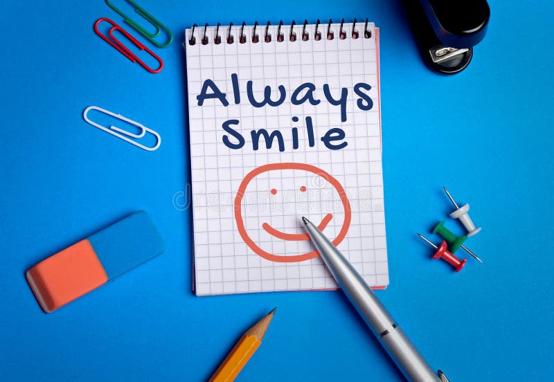 Always Smile word stock photo. Image of happiness, motivational - 54565454