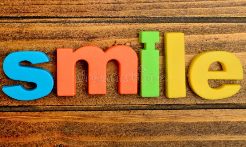 Always Smile word stock photo. Image of happiness, motivational - 54565454