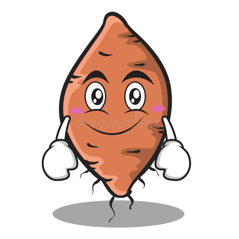 Smile Yam Character Cartoon Style Stock Vector - Illustration of ...