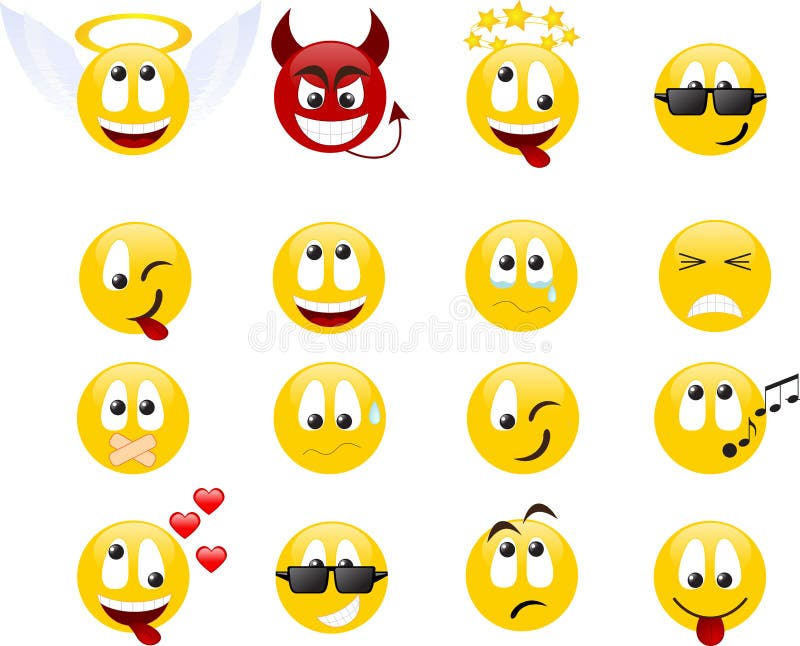 Smilies stock vector. Illustration of artful, behavior - 15455949