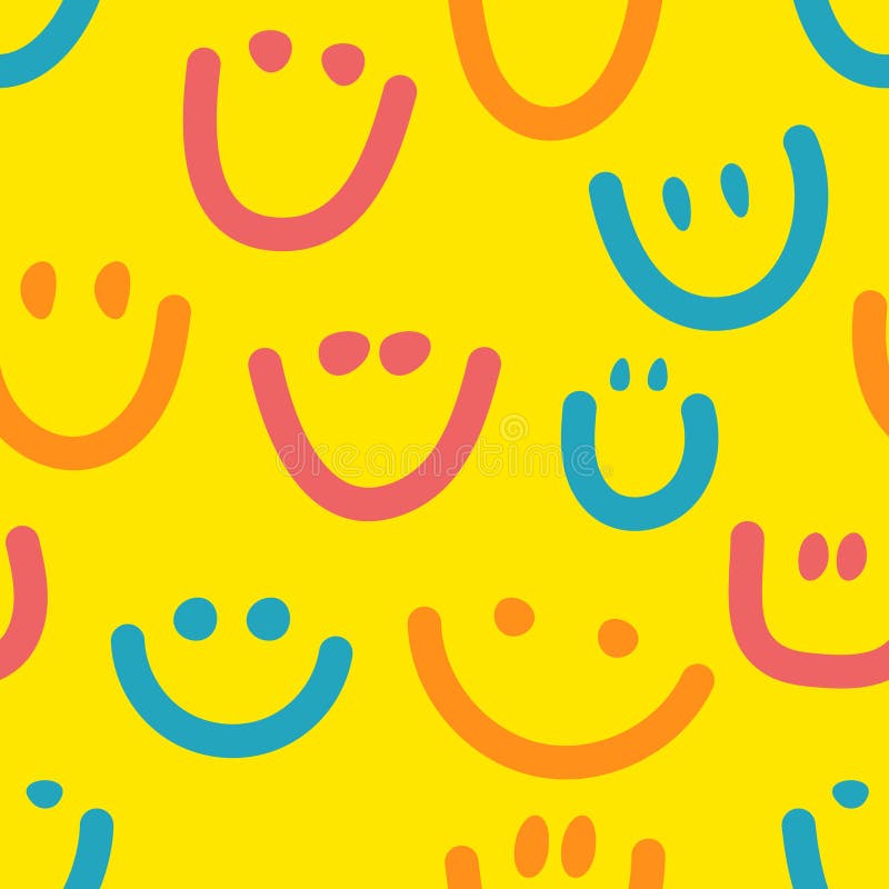 Smiles, April Fools Day Seamless Pattern Stock Vector - Illustration of ...