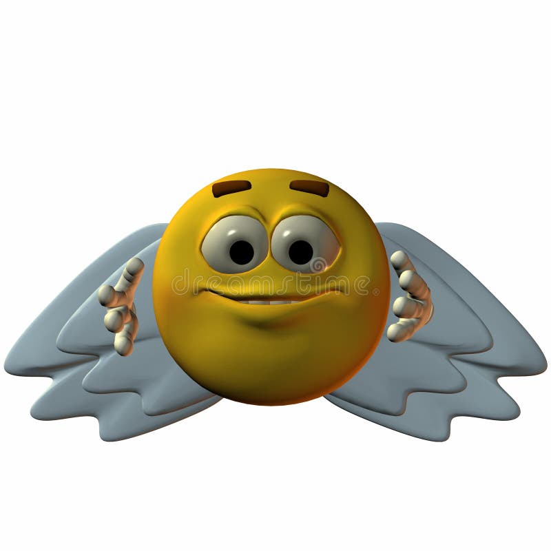 Emoticon Con Alas Y Un Nimbo Emoticon Del ángel Emoticon Santo Emoji ...