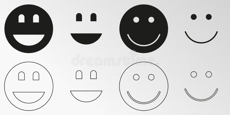 Flat Vector Illustration on a Theme Smiley Stock Vector - Illustration ...