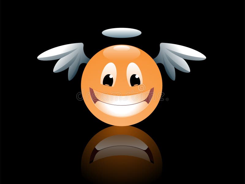 Smiley Angel stock vector. Illustration of face, nimbus - 13543809