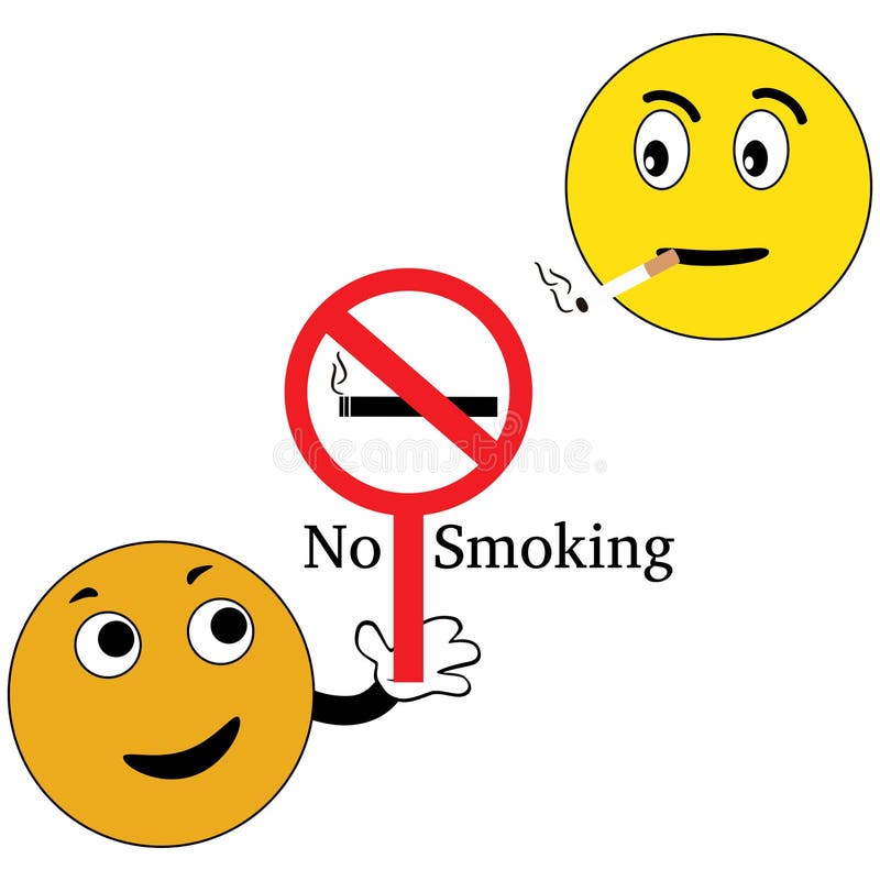 Smiley non-fumeurs illustration stock. Illustration du fâché - 24204049