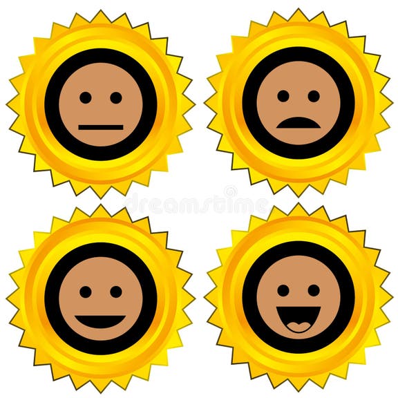 Smiley award icon set stock vector. Illustration of laugh - 19217062