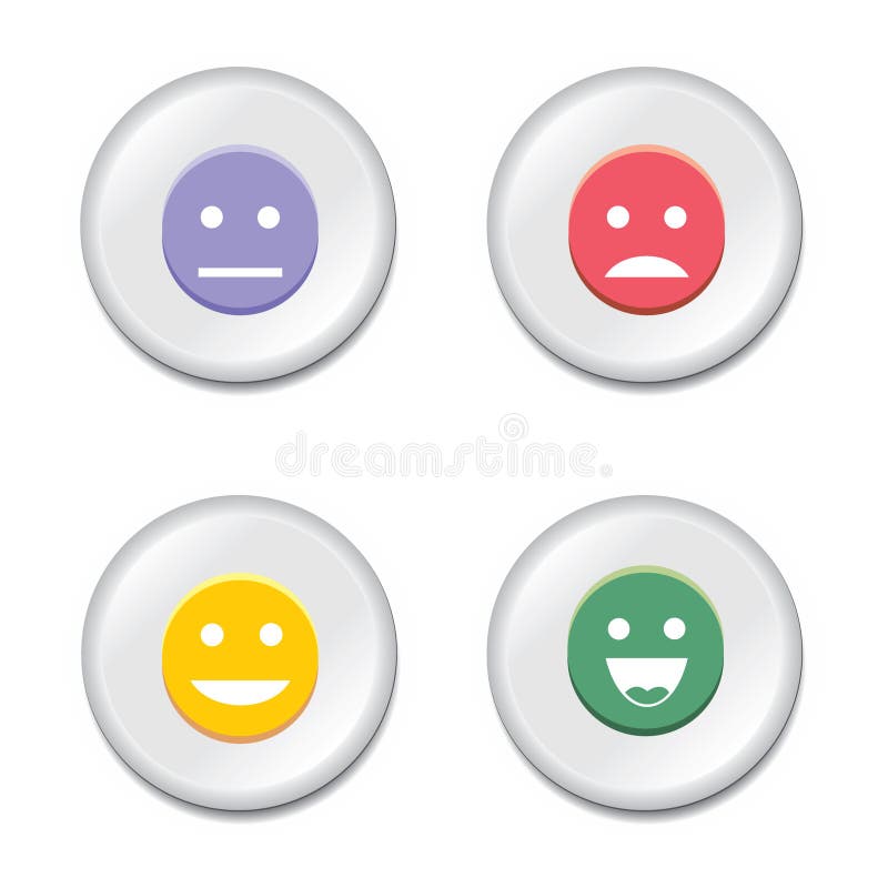 Smiley badge set stock vector. Illustration of medal - 19633859