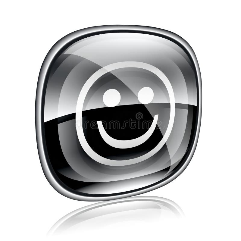 Smiley black glass. stock illustration. Illustration of shiny - 294482645
