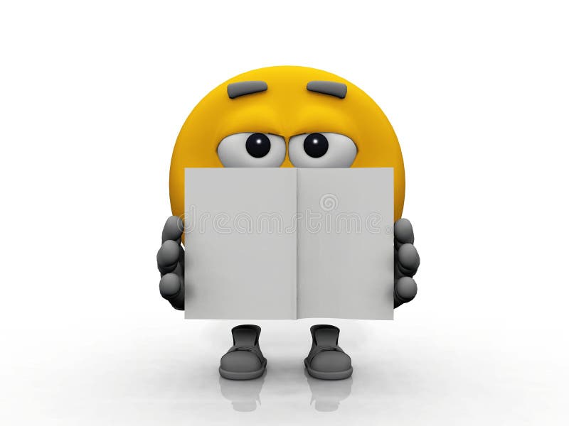 The smiley and the book stock illustration. Illustration of graphic ...
