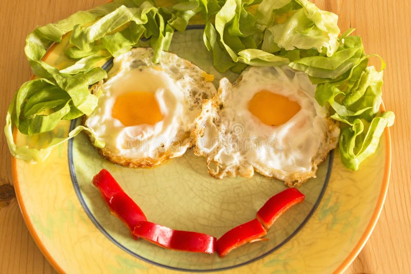 Smiley breakfast stock image. Image of wood, color, eating - 61947379
