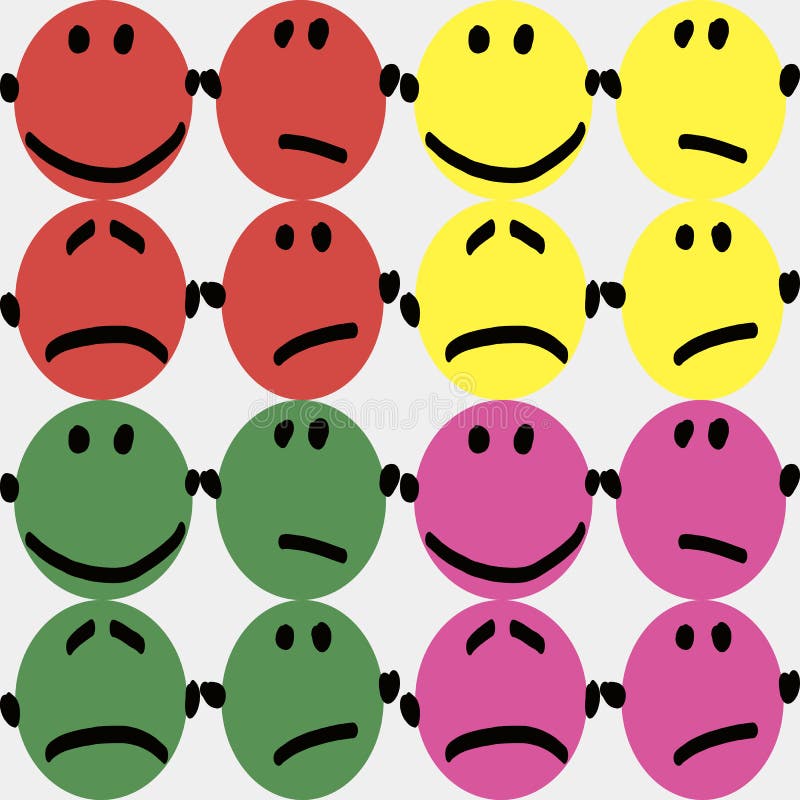 Négatif Rouge D'icône D'émoticônes De Smiley Illustration Stock ...