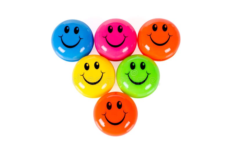 Smiley coloridos imagem de stock. Imagem de closeup, isolado - 38023685
