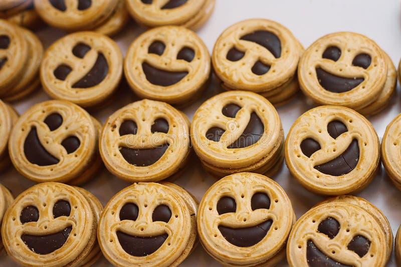 Smiley cookies stock image. Image of crisp, christmas - 36574277