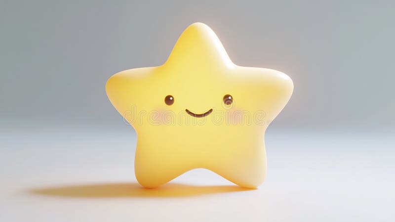 Smiley Cute Design of 3d Star Character Stock Illustration ...