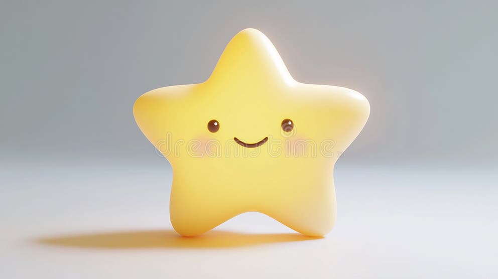 Smiley Cute Design of 3d Star Character Stock Illustration ...