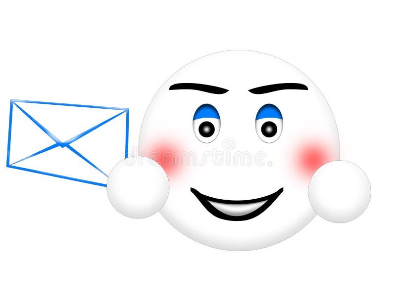 Enveloppe avec le smiley illustration de vecteur. Illustration du ...