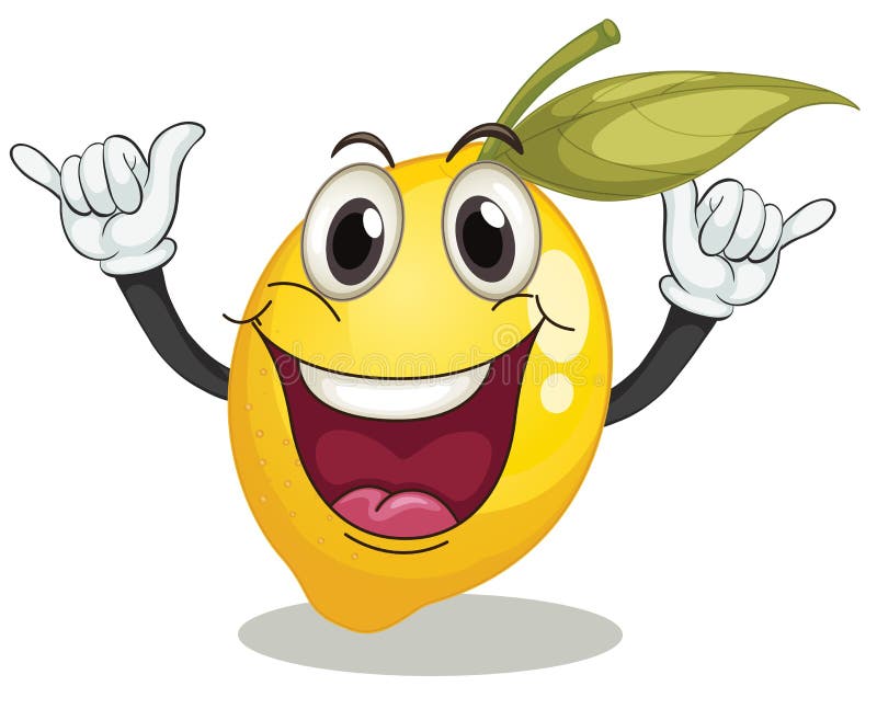 Smiley de citron illustration de vecteur. Illustration du appréciez ...