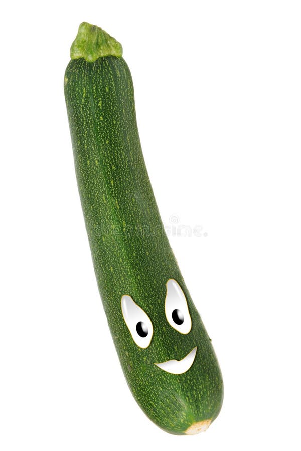 Smiley de courgette image stock. Image du caractère, amusement - 14994795