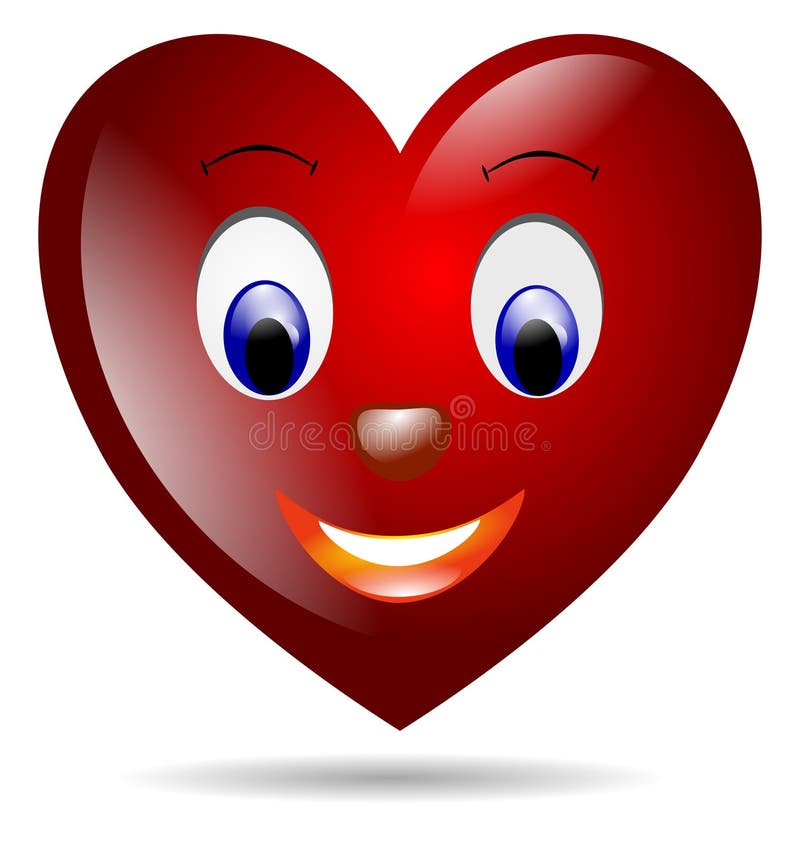 Smiley del corazón aislado stock de ilustración. Ilustración de ...
