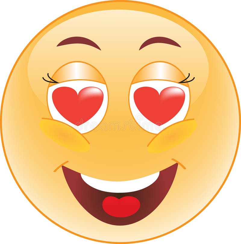 Smiley in der Liebe vektor abbildung. Illustration von vorstand - 38172400