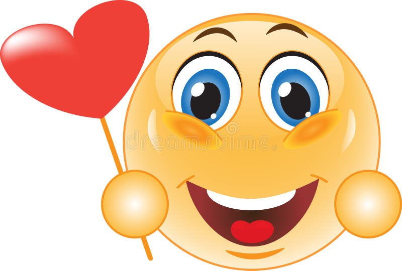 Smiley in der Liebe vektor abbildung. Illustration von vorstand - 38172400