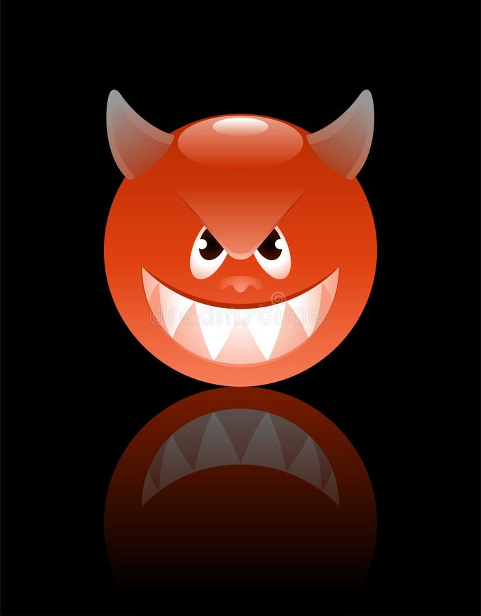 Smiley Devil stock vector. Illustration of white, sharp - 13543812