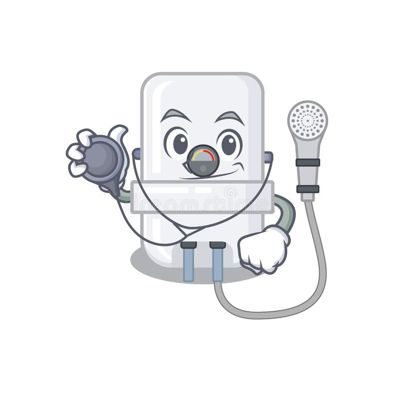 Smiley Doctor Cartoon Character of Electric Water Heater with Tools ... Smiley Doctor Cartoon Character of Electric Water Heater with Tools ...