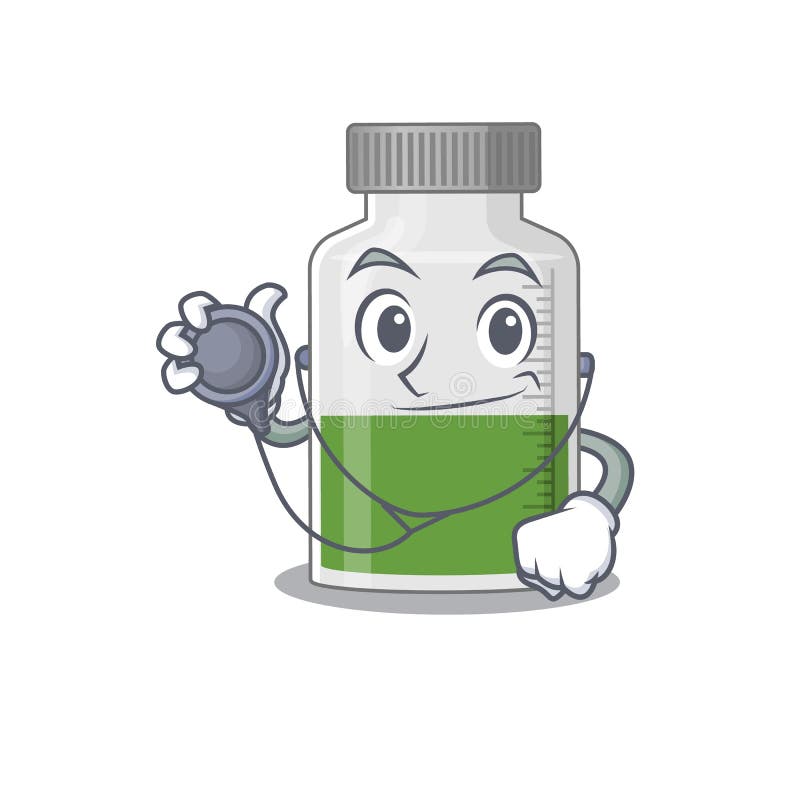 Smiley Doctor Cartoon Character of Vitamin Syrup with Tools Stock ... Smiley Doctor Cartoon Character of Vitamin Syrup with Tools Stock ...