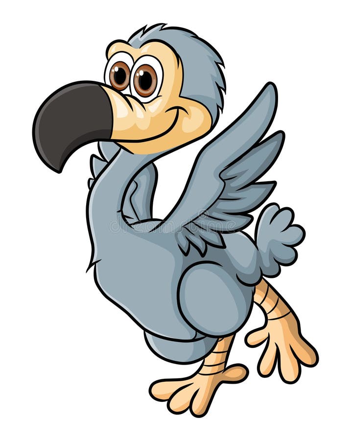 The Happy Dodo Bird is Running Very Fast Stock Vector - Illustration of ...