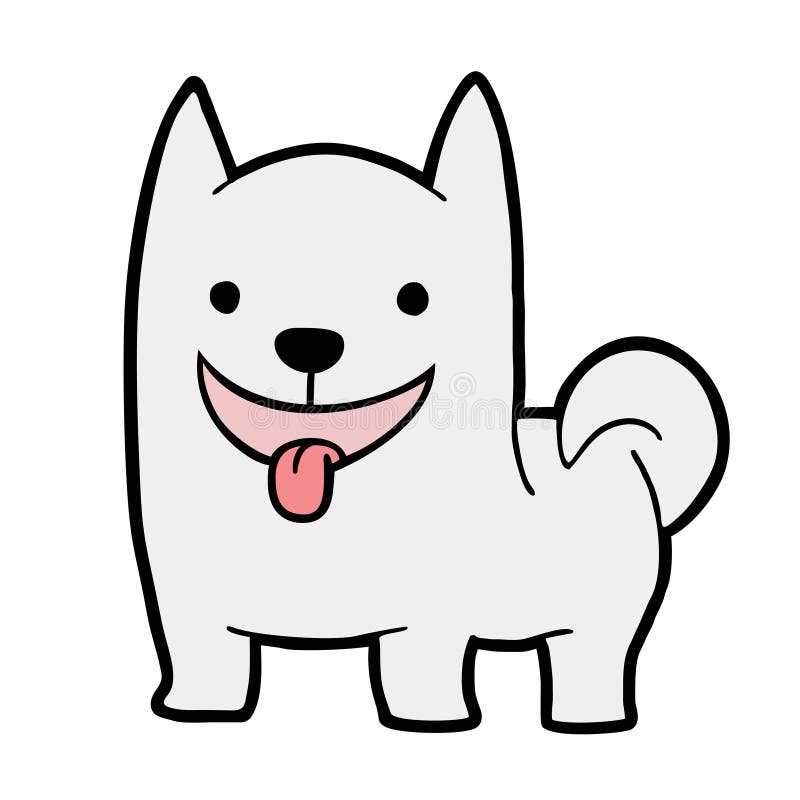 Smiley dog draw stock vector. Illustration of smile - 135534504