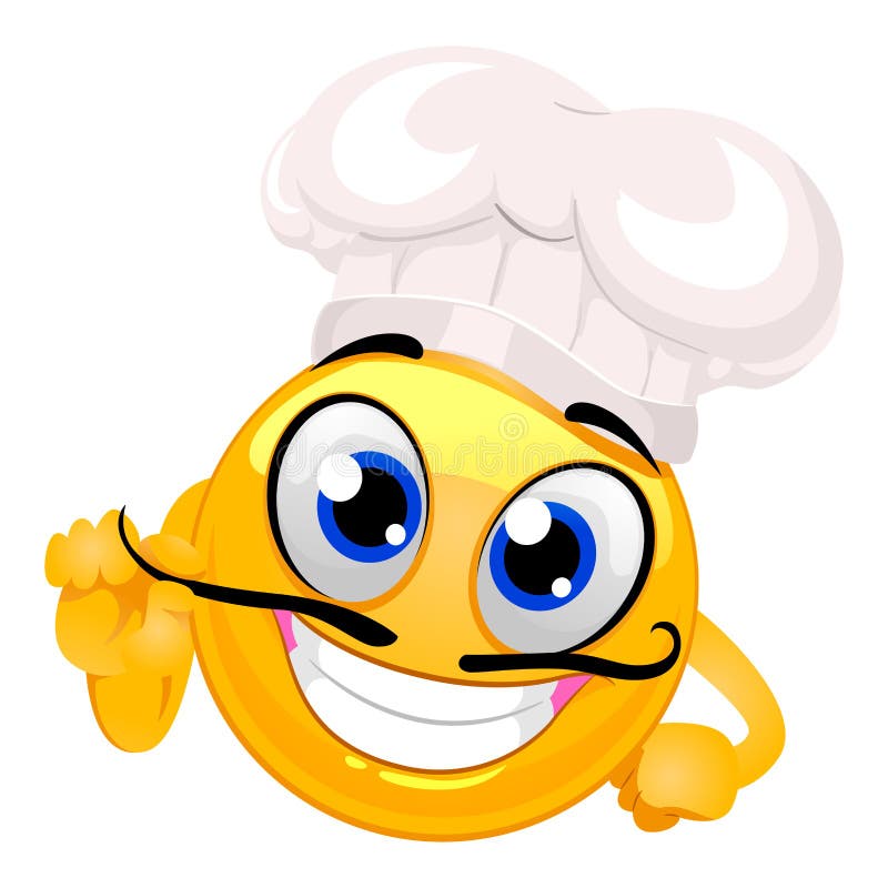 Smiley Emoticon Als Chef-kok Met Snor Vector Illustratie - Illustration ... Smiley Emoticon Als Chef-kok Met Snor Vector Illustratie - Illustration ...