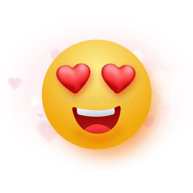 Smiley Emoticon Feeling in-liefde Stock Illustratie - Illustration of ...