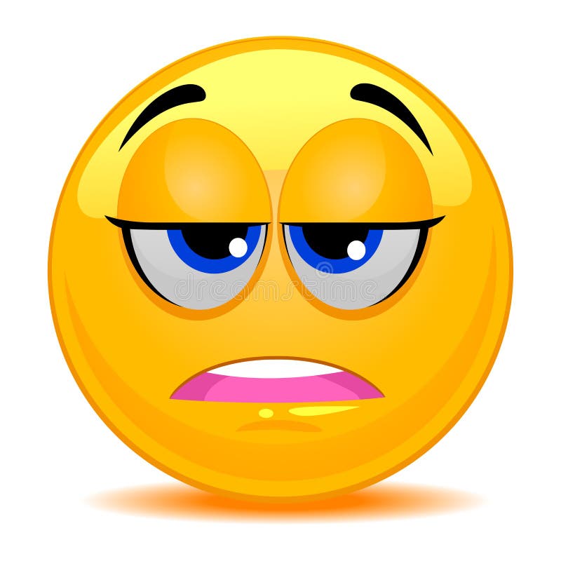 Smiley Emoticon Feeling Tired Illustration de Vecteur - Illustration du ...