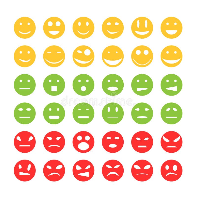 Smiley Emoticon Pictogrammen Vector Illustratie - Illustration of ...