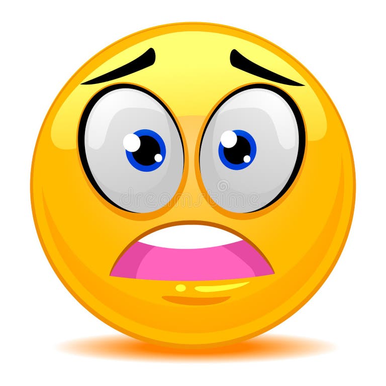 Smiley Emoticon Scared Face Stock Vector - Illustration of graphics ...