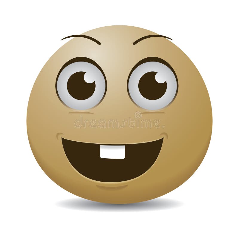 Emoticon with Big Toothy Smile Stock Illustration - Illustration of ...