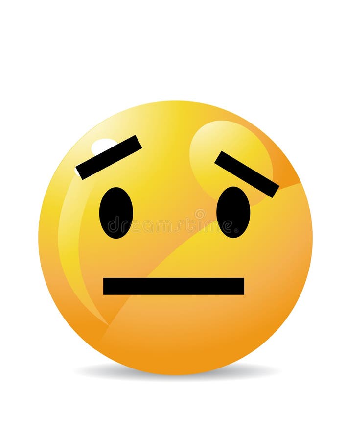 Emoticon Asustado Lindo, Emoji, Smiley - Vector El Ejemplo Ilustración ...