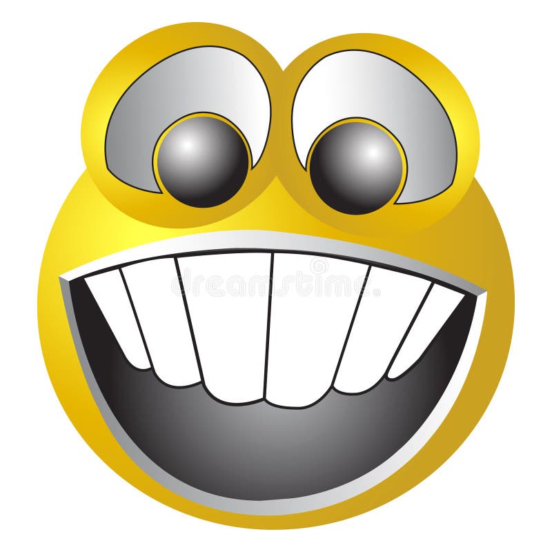 Smiley Face with a Missing Tooth Stock Illustration - Illustration of ...