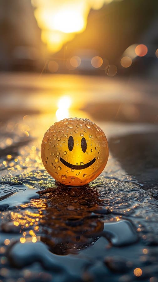 Smiley Face Ball Rain Sunset Stock Photos - Free & Royalty-Free Stock ...