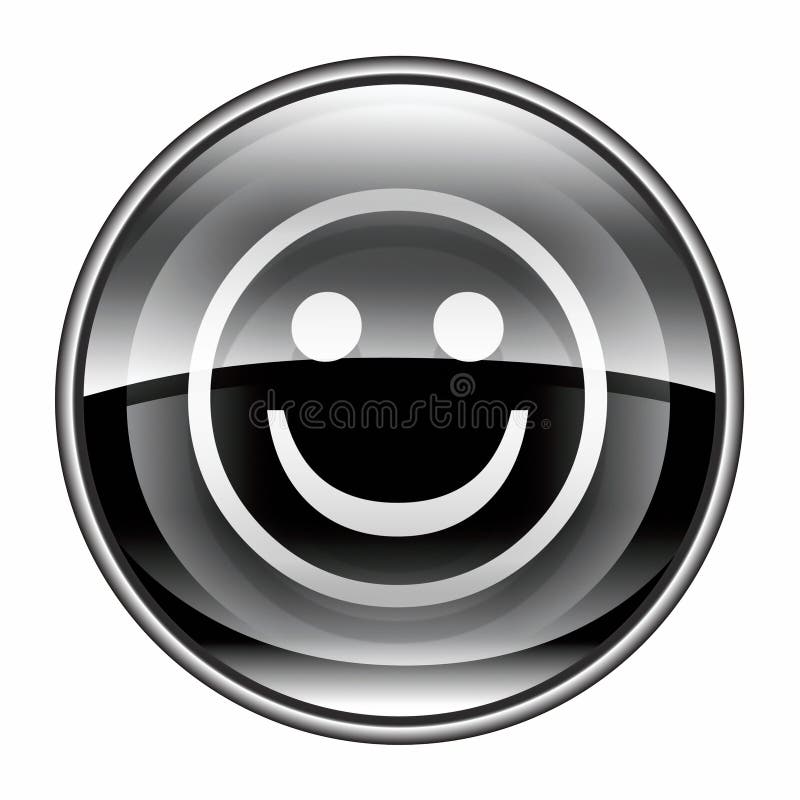 Smiley Face black. stock illustration. Illustration of button - 294212658