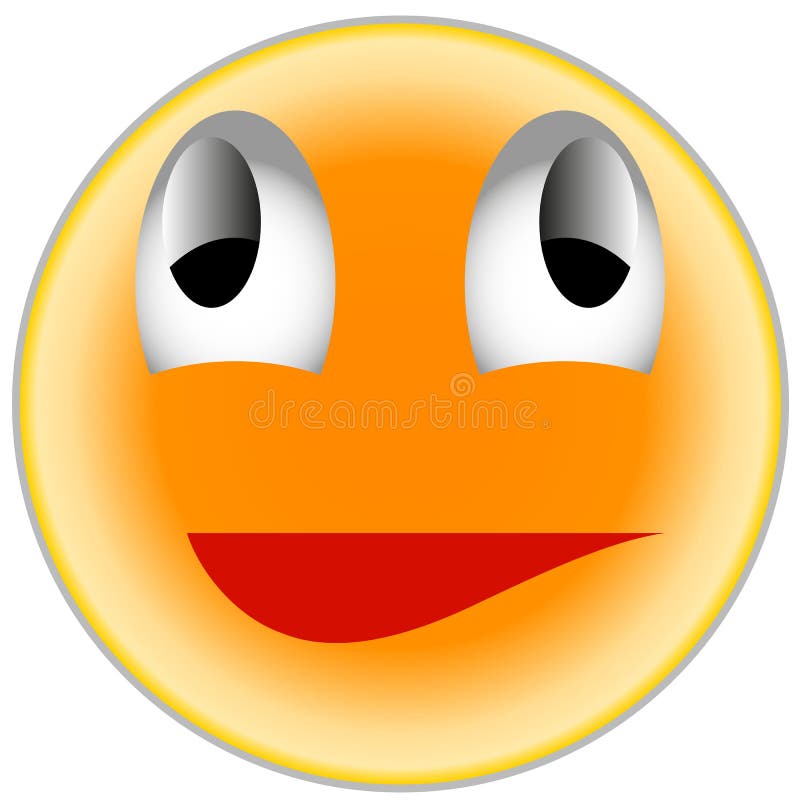 Smiley Face Button. stock vector. Illustration of friendly - 53498250