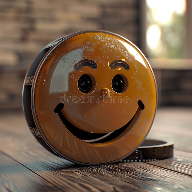 Smiley Face Creating a Film Reel Movie Stock Illustration ...